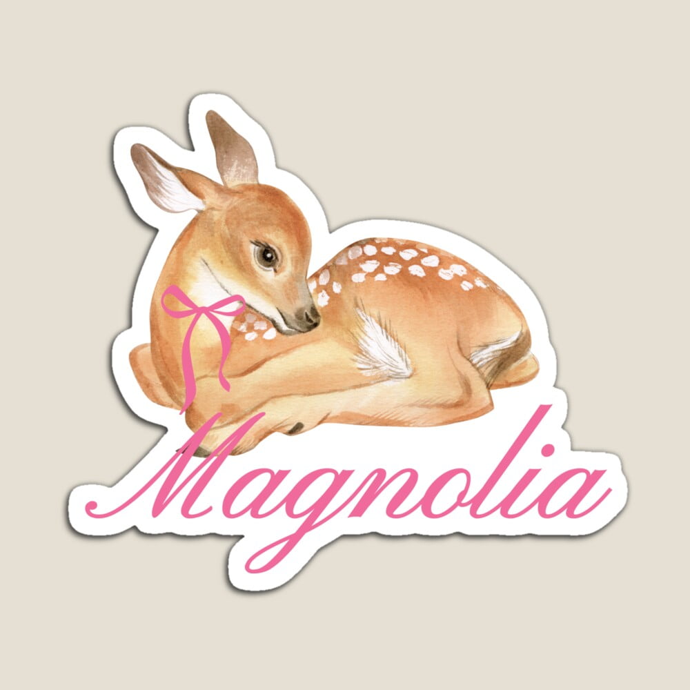 Kira Sticker With Magnolia Parks Universe Cute Pink Bow Deer Decorative ...