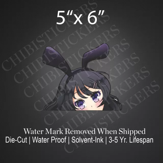 Kira Sticker With Mai Sakurajima Bunny Cosplay Chibi Anime Vinyl ...