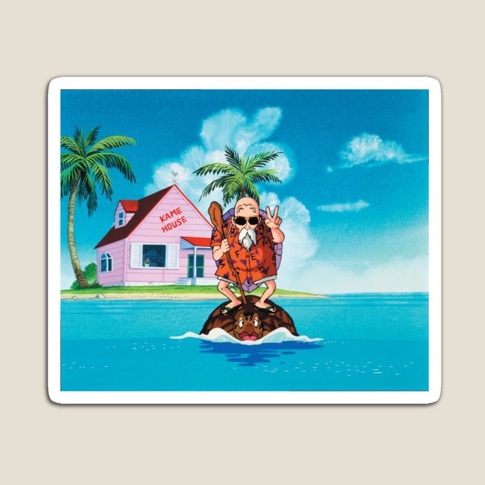 Kira Sticker With Master Roshi Of Kame House - Dr@G0N B@Ll Decorative ...