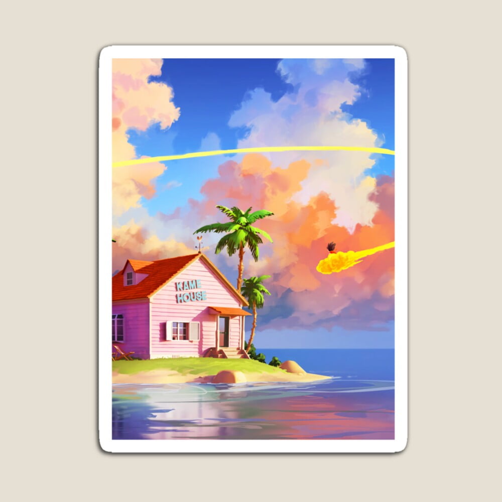 Kira Sticker With Master Roshi Kame House - Dragon Ball - Artwork ...