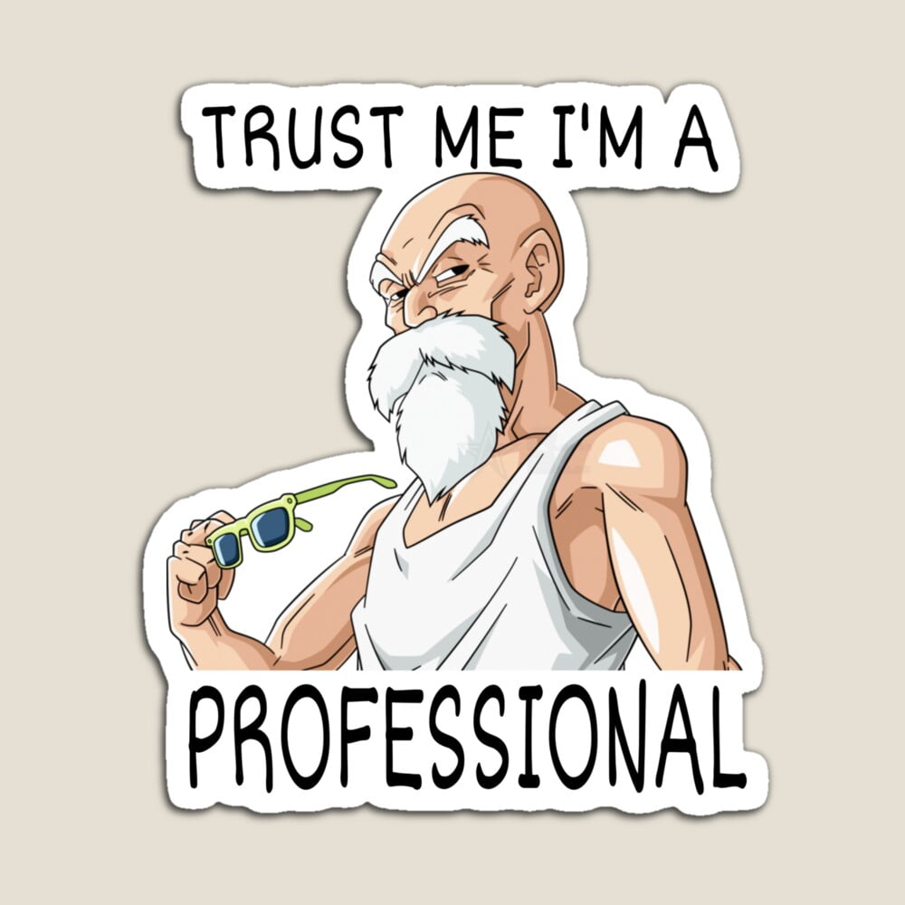 Kira Sticker With Master Roshi ( Trust Me I'M A Professional ...