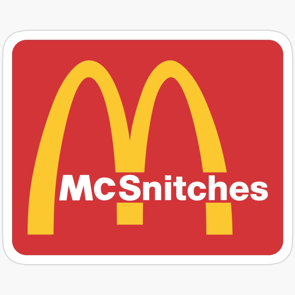 Kira Sticker - Mcdonalds Snitch Logo Parody - Phone Stickers ...