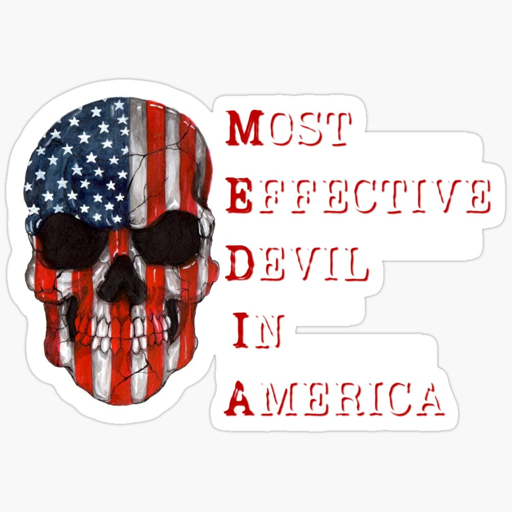 Kira Sticker With Media Most Effective Devil In America With Skull ...