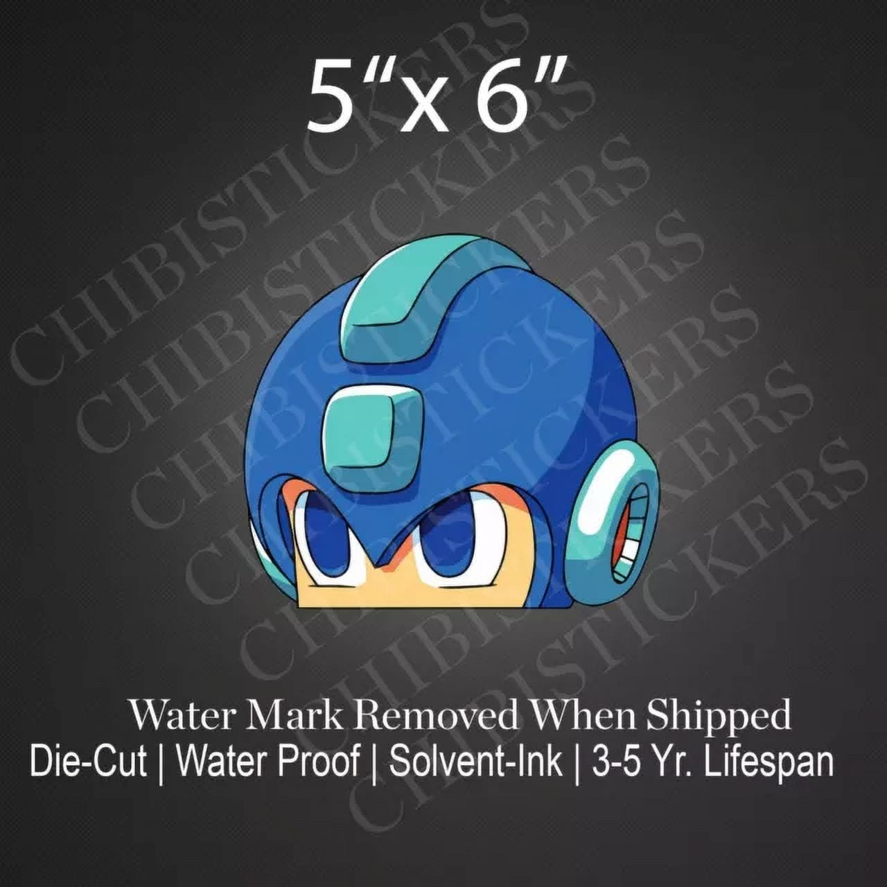 Kira Sticker With Mega Man Videogame Gamer Peeker Anime Vinyl Sticker ...