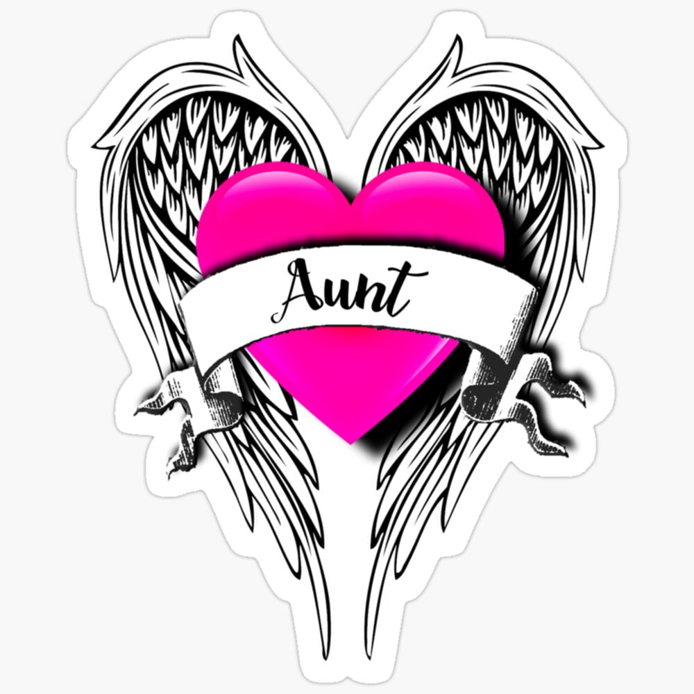 Kira Sticker With In Memory Of Aunt Guardian Angel Auntie Angel Wings ...