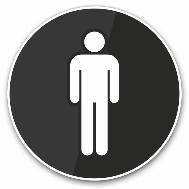 Kira Sticker With Men'S Toilet Sign Office Cafe Cool Gift Decorative ...
