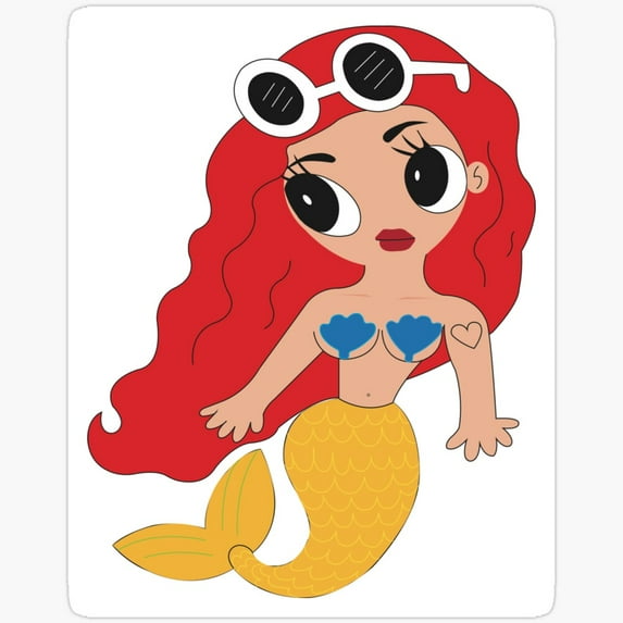 Kira Sticker - Mermaid Tomorrow Will Be Beautifull - Phone Stickers, Waterproof Decals Water ...