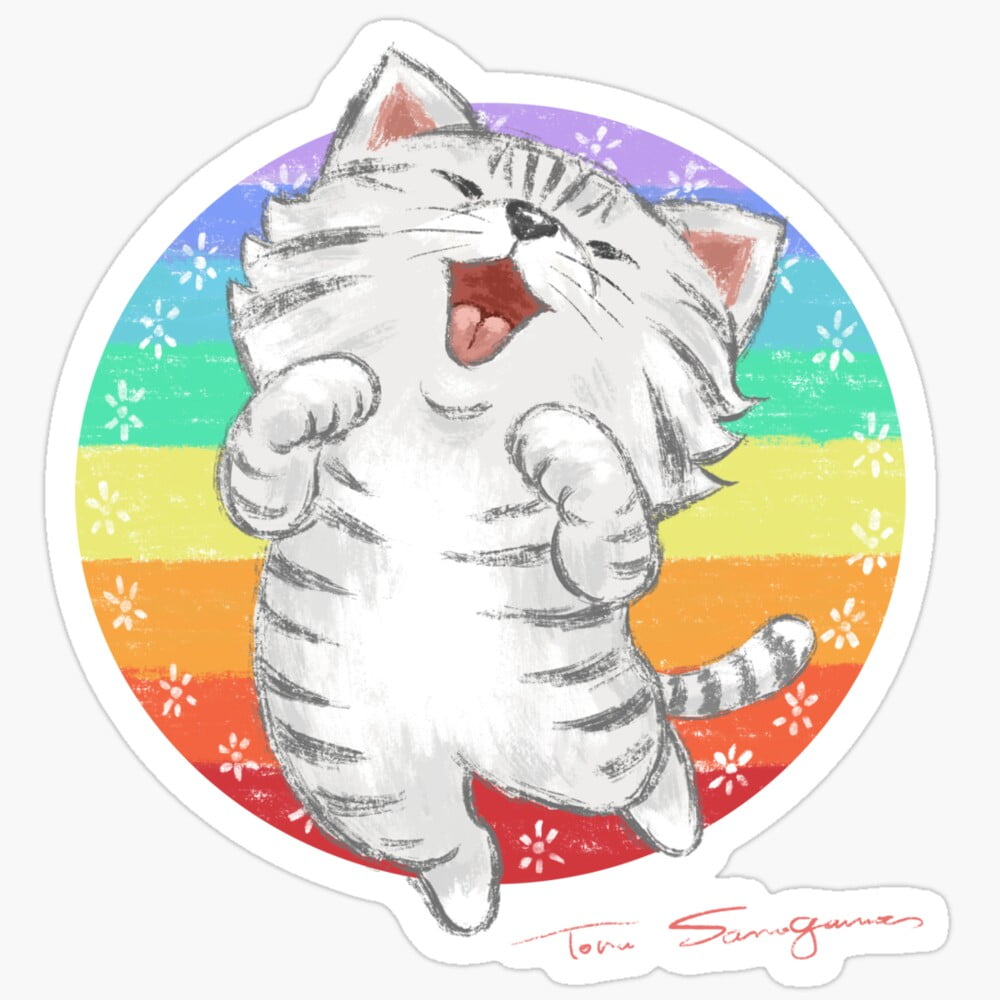 Kira Sticker - Mewling Kitty Cat Gift For You - Phone Stickers ...