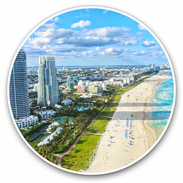 Kira Sticker With Miami Beach Florida America Us Cool Gift Decorative ...