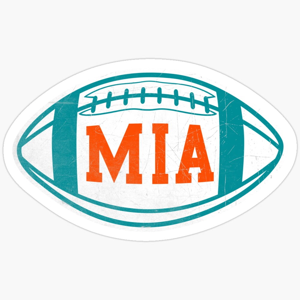 Kira Sticker - Miami Retro Throwback Football - Phone Stickers ...