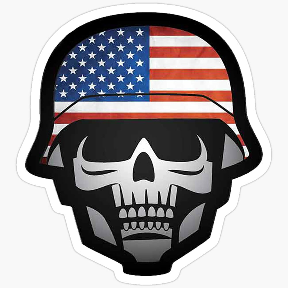 Kira Sticker - Military American Skull Gift For You - Phone Stickers ...