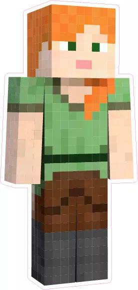 Kira Sticker With Minecraft Mine Craft Alex Character Window Decal ...