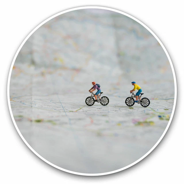 Kira Sticker With Mini Cyclist Bike Map Joke Cool Gift Decorative ...