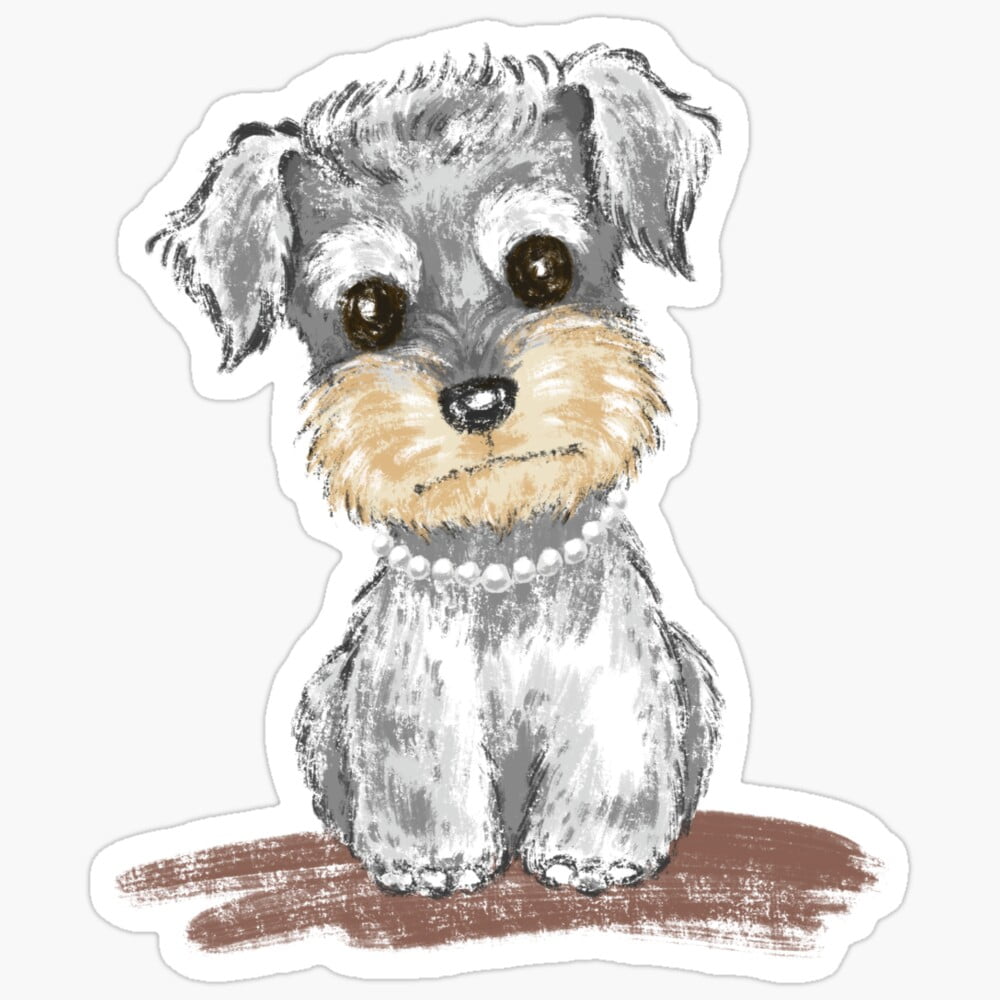 Kira Sticker - Miniature Schnauzer Gift For You - Phone Stickers ...