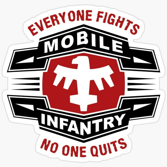 Kira Sticker - Mobile Infantry Motto - Phone Stickers, Waterproof Decals Water Bottles ...