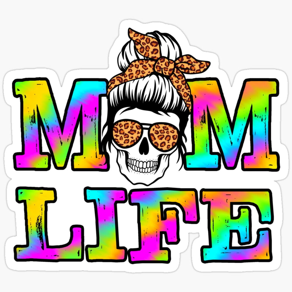 Kira Sticker - Mom Life Sunglasses Bandana Skull Motherhood Mother'S ...