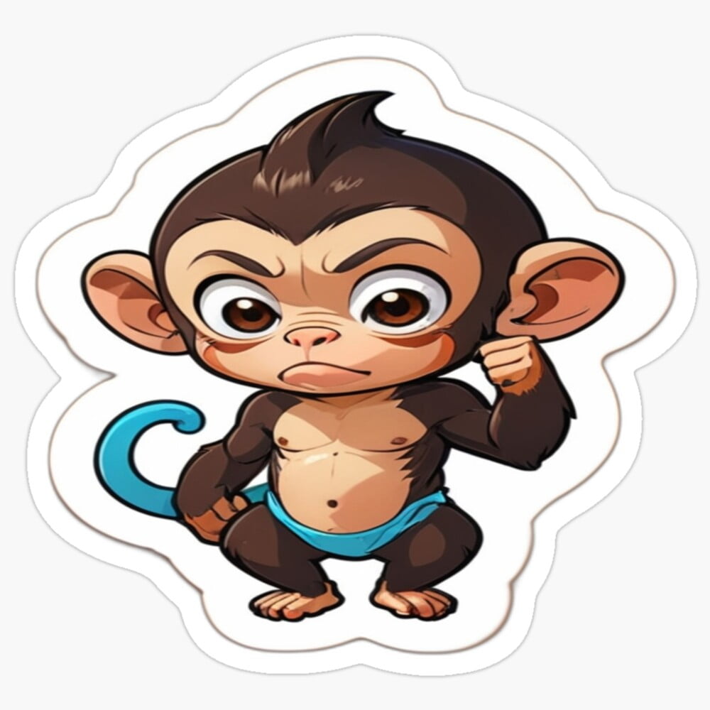 Kira Sticker - Monkey Gift For You - Phone Stickers, Waterproof Decals ...
