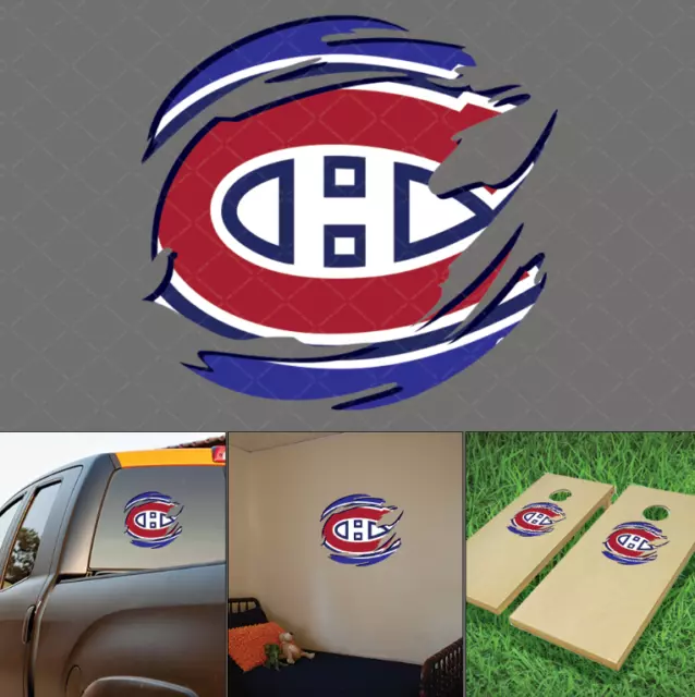 Kira Sticker With Montreal Canadiens Distressed Scratched Decal, Torn ...