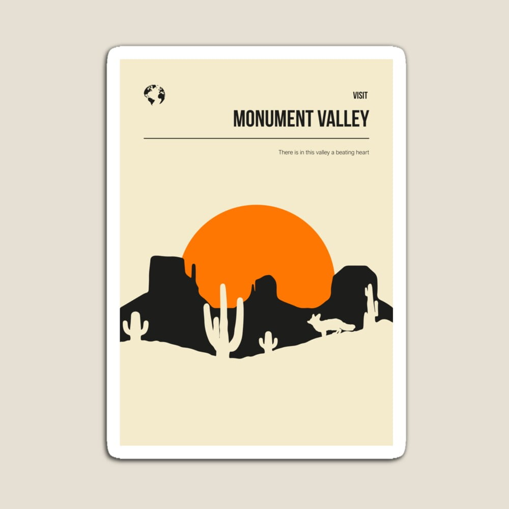 Kira Sticker With Monument Valley Vintage Minimal Book Cover Travel ...