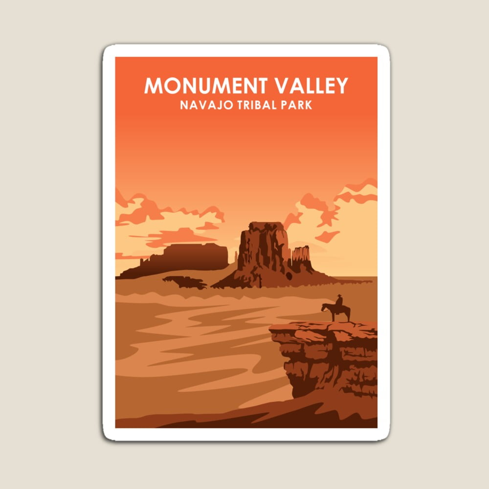 Kira Sticker With Monument Valley Vintage Minimal Retro Travel Poster ...