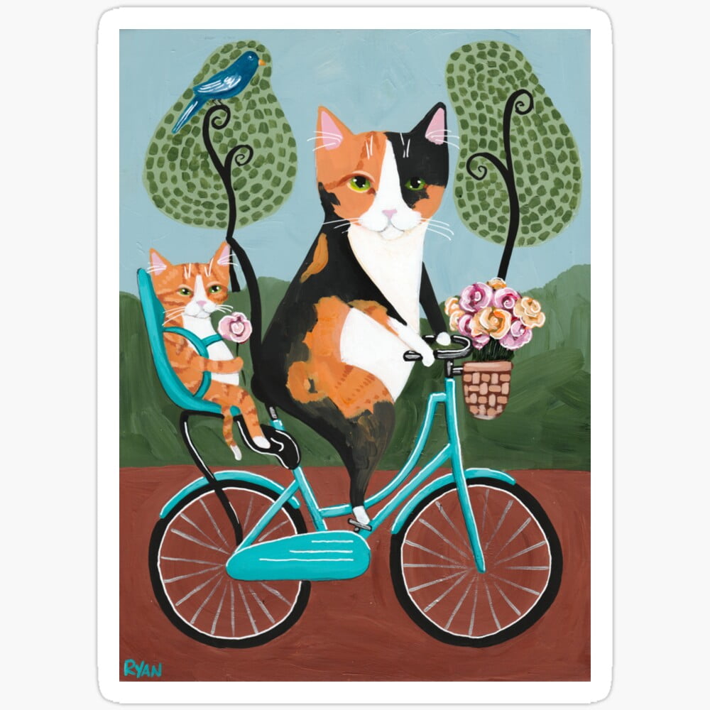 Kira Sticker - Mother'S Day Bicycle Ride - Phone Stickers, Waterproof ...