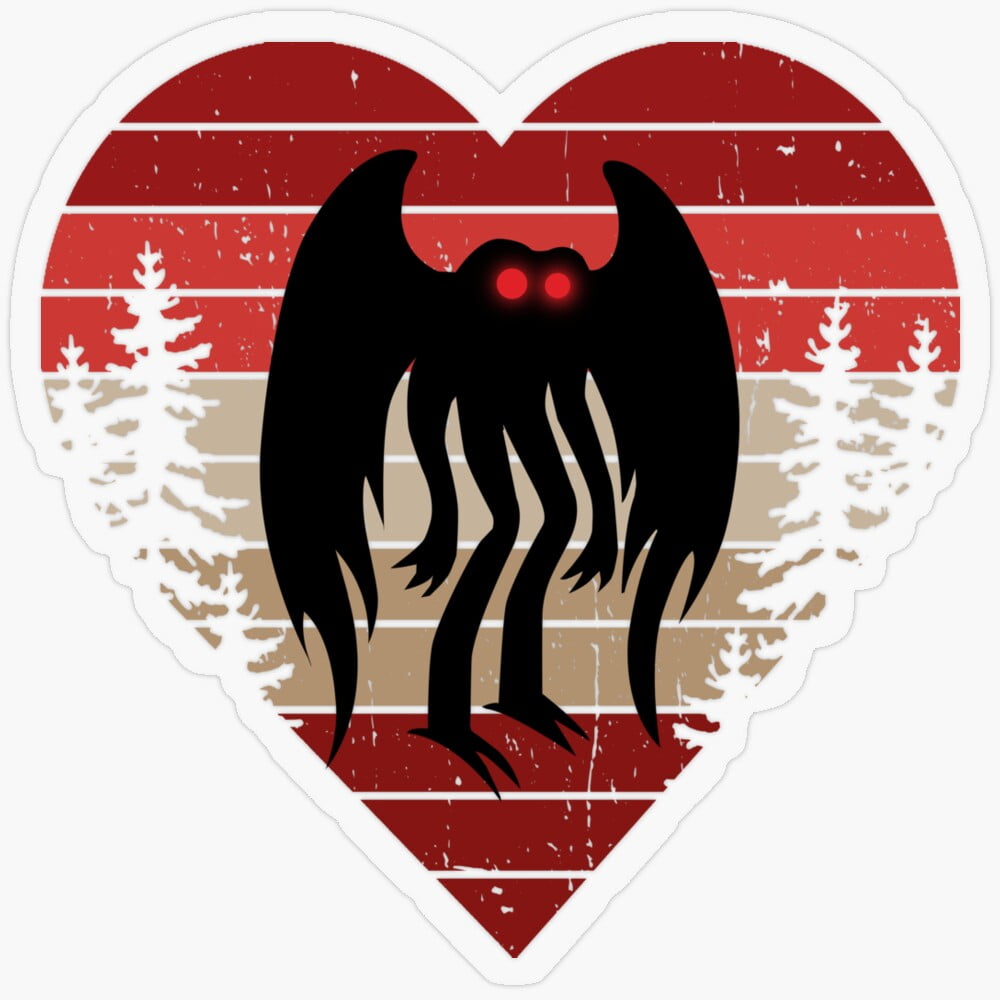 Kira Sticker With Mothman Heart Valentine'S Day Boys Girls Vintage ...