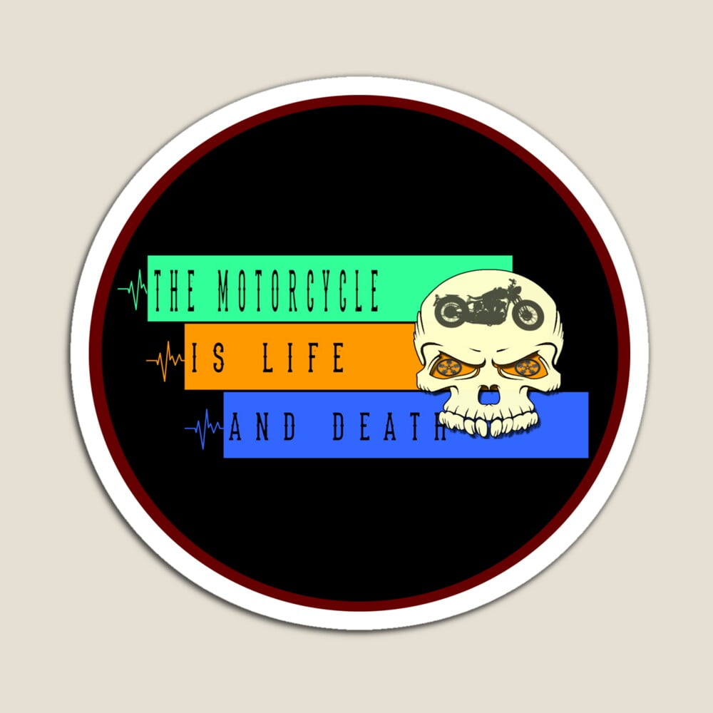 Kira Sticker With A Motorcycle Is Life Or Death Sticker Decorative ...