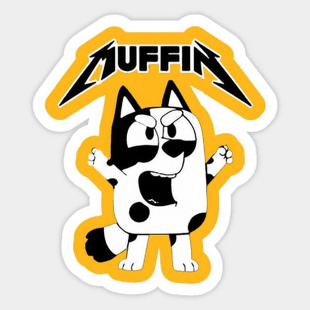 Kira Sticker With Muffin Bluey Metal Bluey S For Kids, Bluey S Party ...