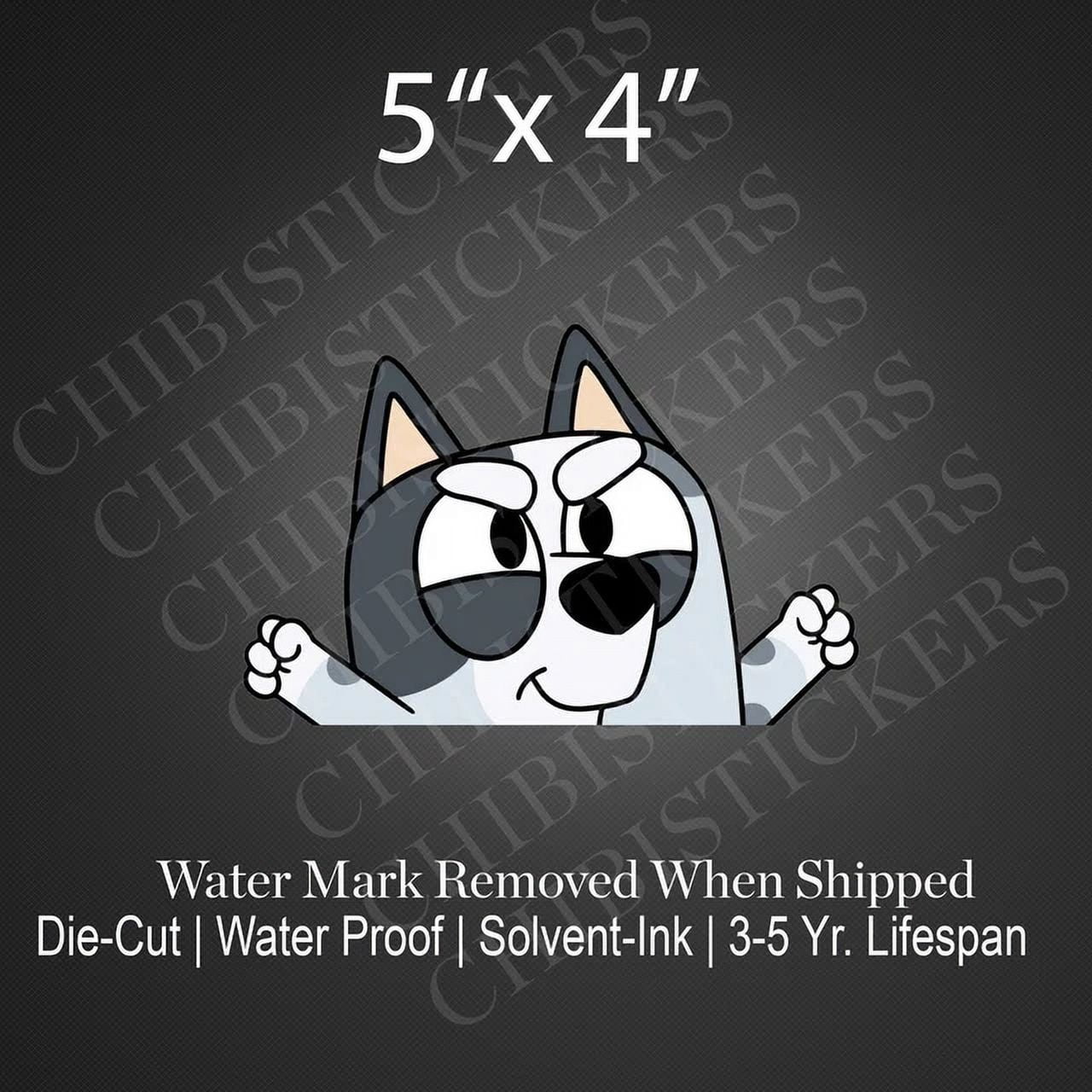 Kira Sticker With Muffin Dog Bleu Dog Cute Kid Peeker Vinyl Sticker ...