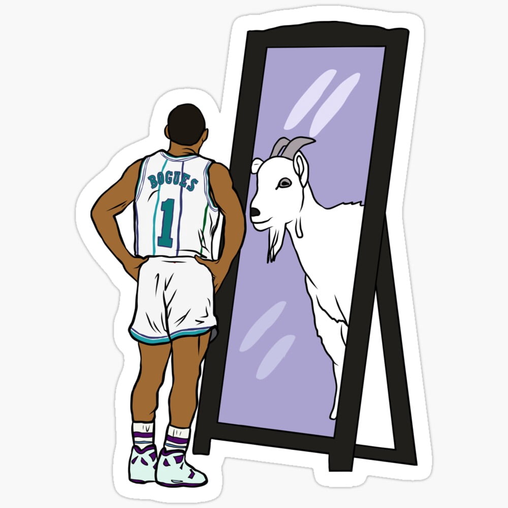 Kira Sticker - Muggsy Bogues Mirror Goat Sticker - Single, Trio, Or ...