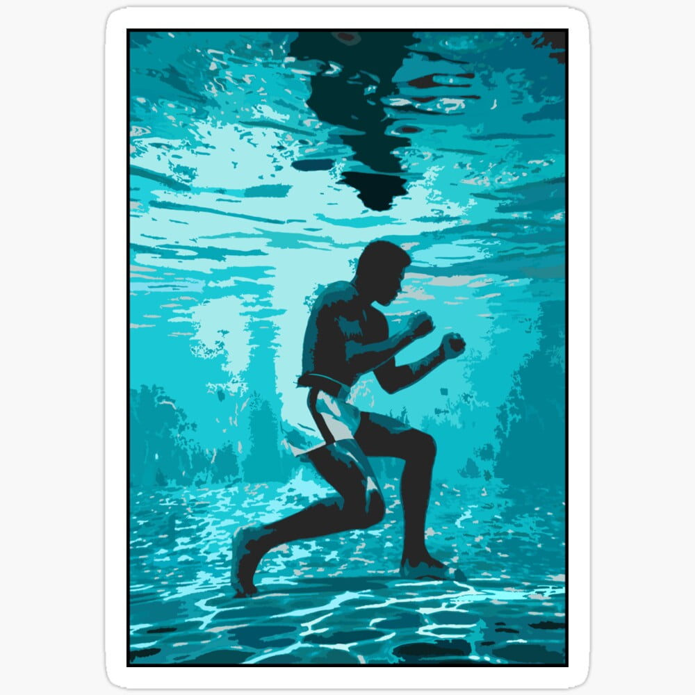 Kira Sticker - Muhammad Ali Underwater Boxing Sticker - Single, Trio ...