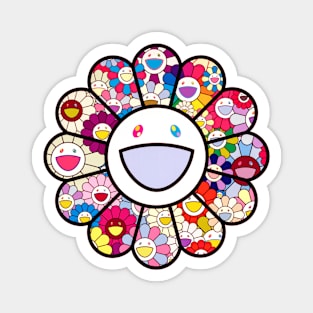Kira Sticker With Murakami Happy Smiling Flower (1970S Color Aesthetic ...