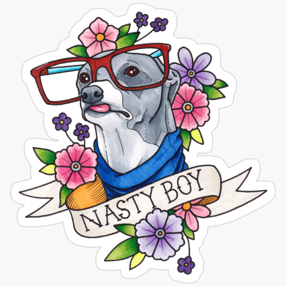 Kira Sticker - Nasty Boy Sticker, Funny Waterproof Decal For Pet Lovers ...