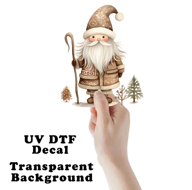 Kira Sticker With Neutral Christmas Folk Art Santa Sticker Transparent ...