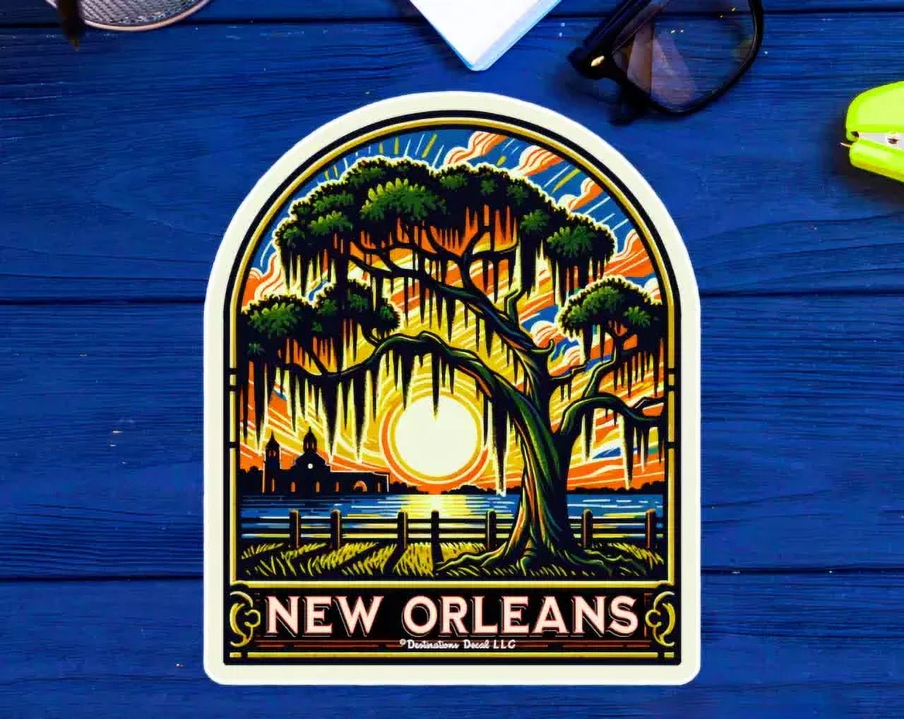 Kira Sticker With New Orleans Louisiana Mardi Gras Live Oak Spanish ...