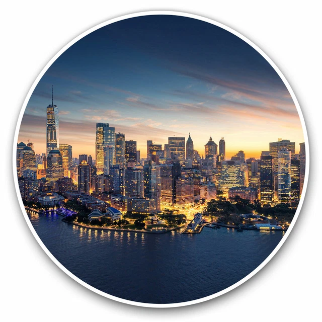 Kira Sticker With New York City Skyline Landscape Cool Gift Decorative ...
