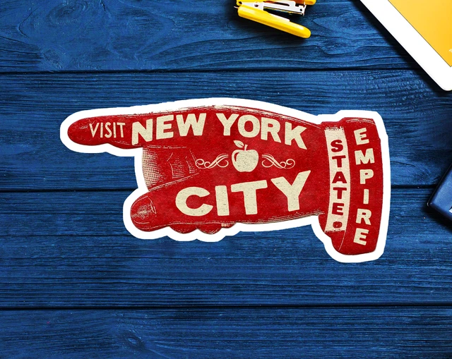 Kira Sticker With New York City Vintage Travel Decal Empire State Hand ...