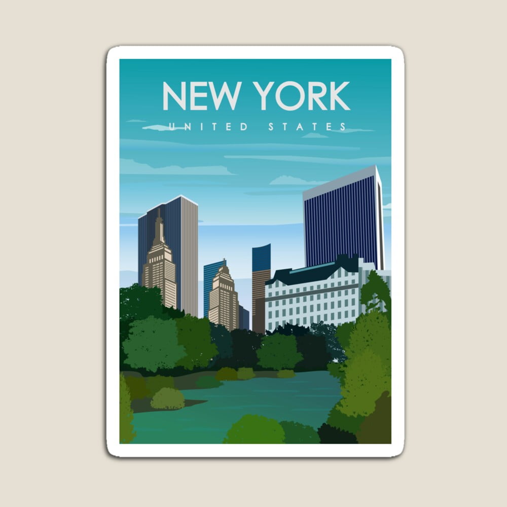 Kira Sticker With New York Vintage Minimal Retro Central Perk Skyline ...