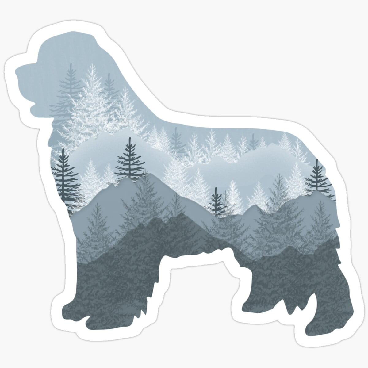 Kira Sticker - Newfie "Tree" Design Sticker, Funny Waterproof Decal For ...