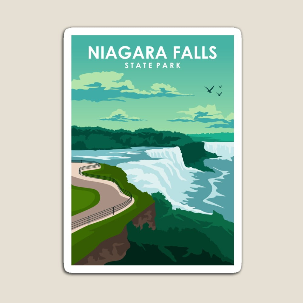 Kira Sticker With Niagara Falls State Park Travel Poster Decorative ...