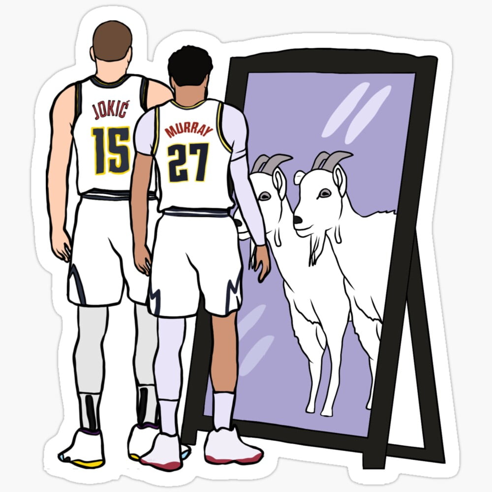 Kira Sticker - Nikola Jokic And Jamal Murray Mirror Goats Sticker ...