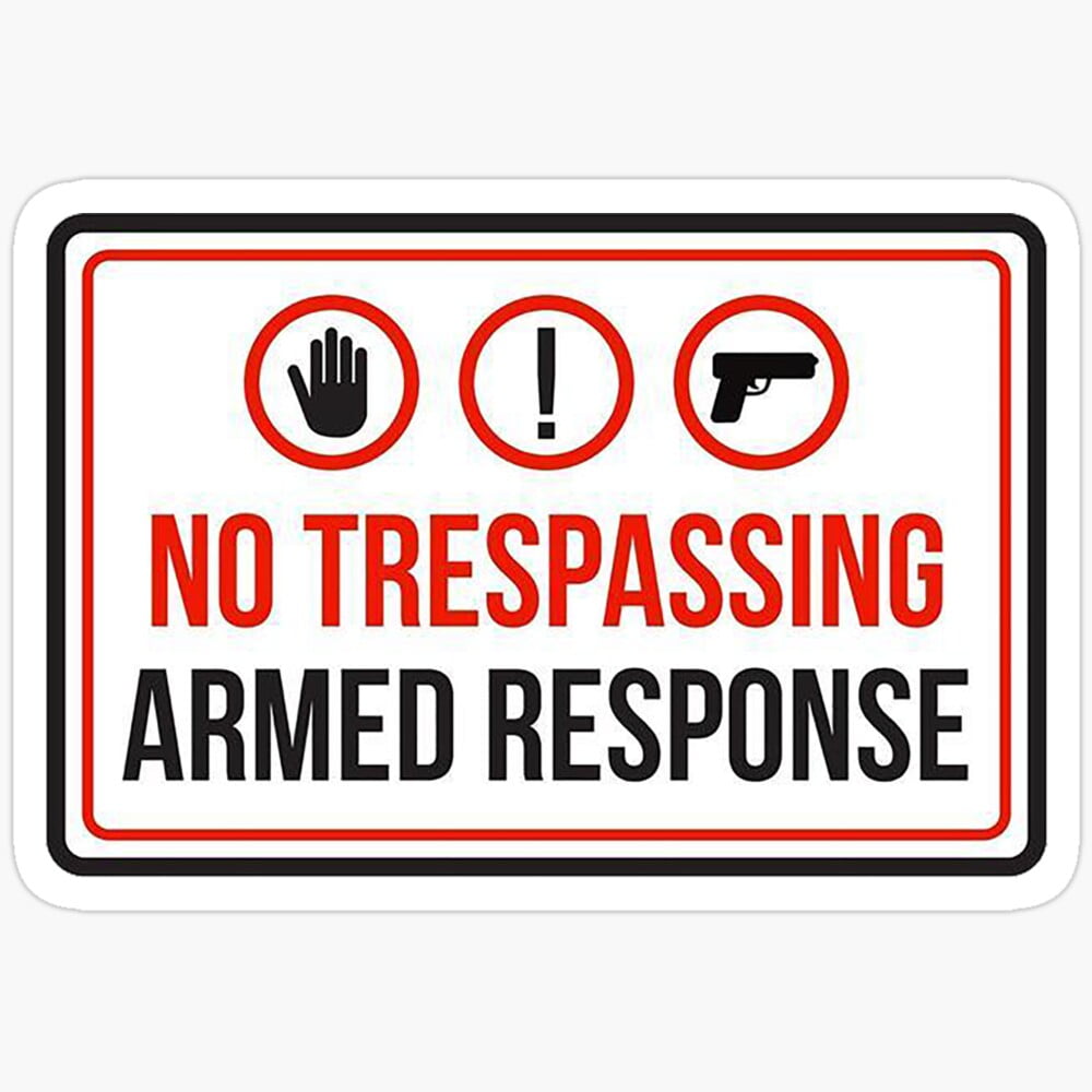 Kira Sticker - No Trespassing - Armed Response Gift For You - Phone ...