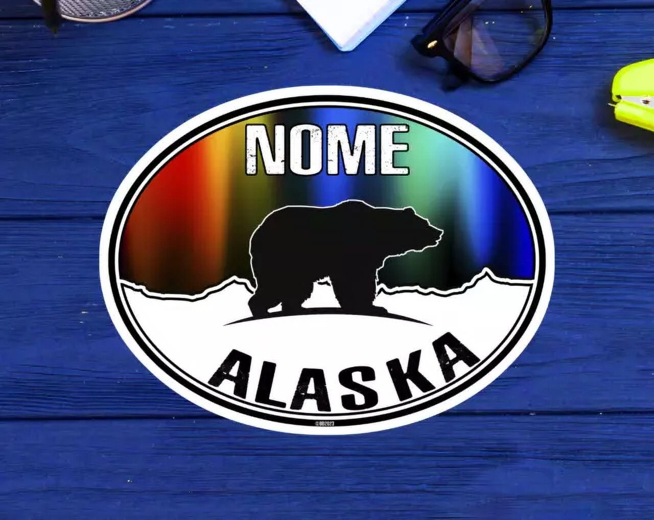 Kira Sticker With Nome Alaska Decal Bear Northern Lights Gold Indoor ...