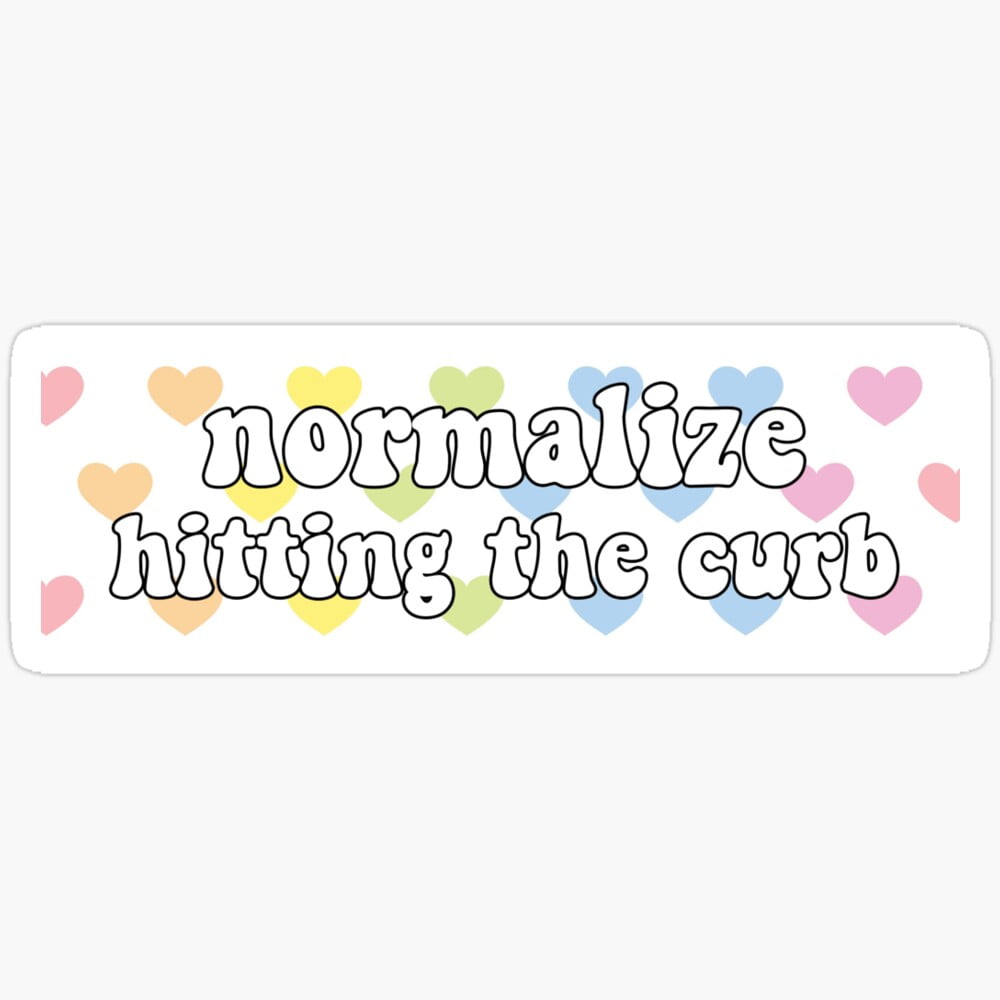 Kira Sticker With Normalize Hitting The Curb Cute Bumper Decorative ...