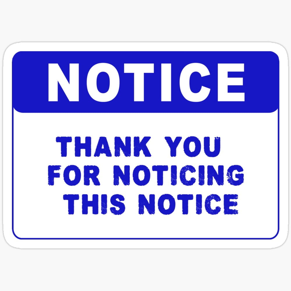 Kira Sticker - Notice Thank You For Notcing This Notice Gift For You ...