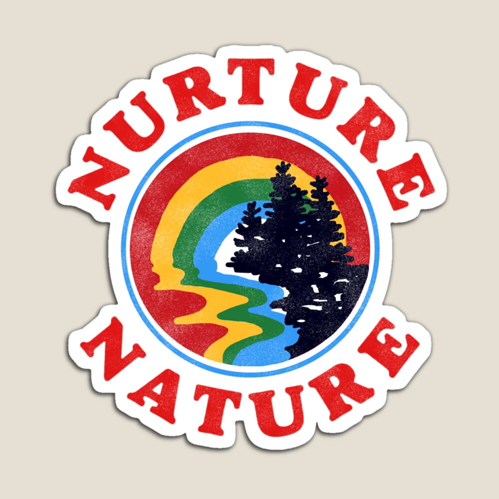Kira Sticker With Nurture Nature Vintage Environmentalist Design ...
