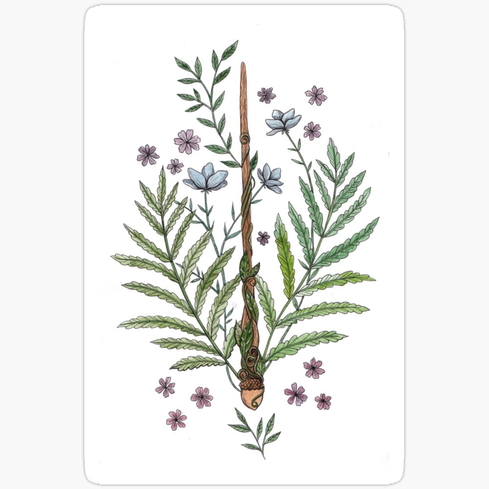 Kira Sticker - Oak Wand - Phone Stickers, Waterproof Decals Water ...