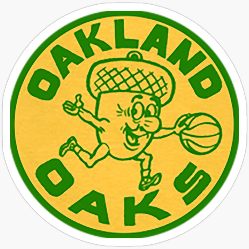 Kira Sticker - Oakland Oaks Vintage Basketball Logo Aba Sticker ...