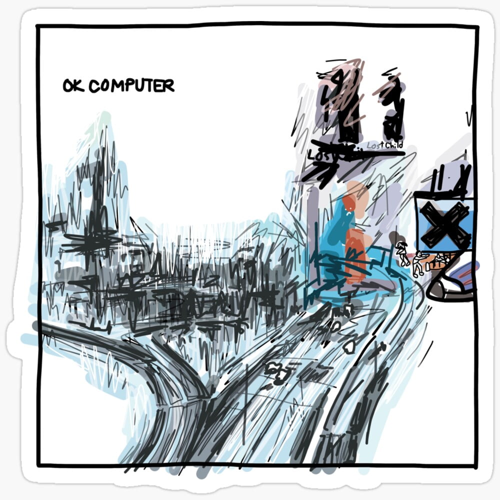 Kira Sticker - Ok Computer - Phone Stickers, Waterproof Decals Water ...