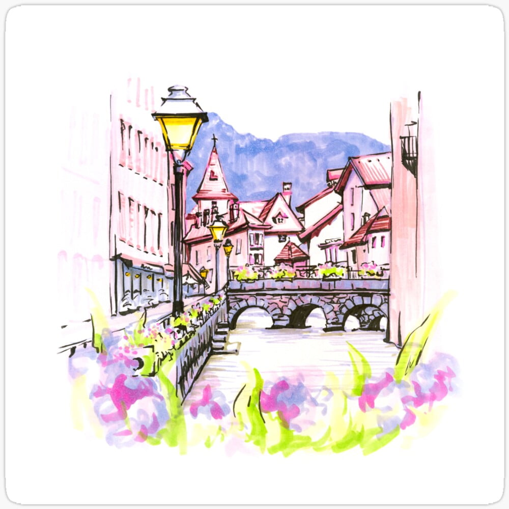 Kira Sticker Old City Of Annecy, France - Perfect Birthday Gift For ...